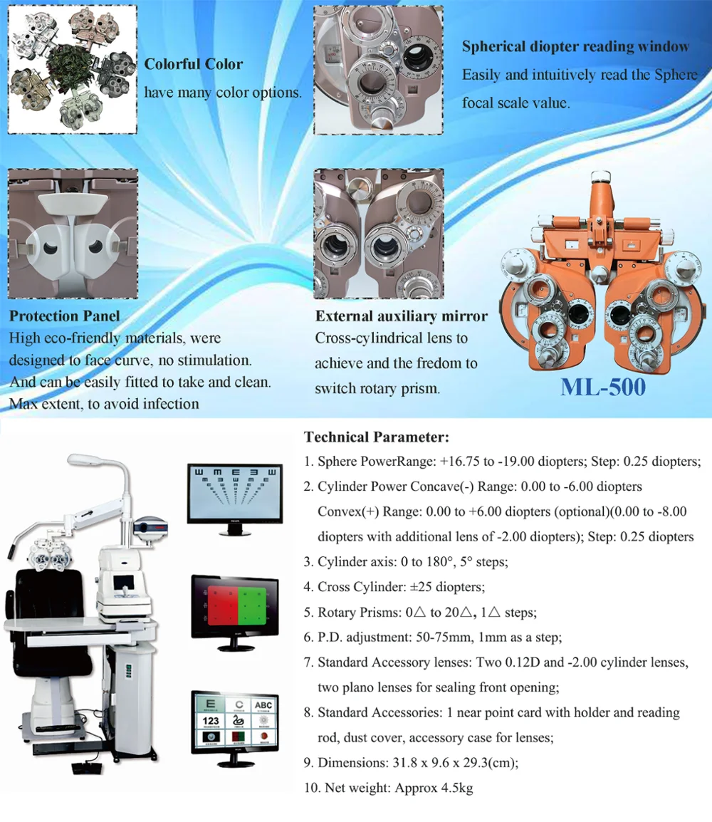 Refracting Phoropter For Ophthalmic Testing Device Plus Or Minus ...