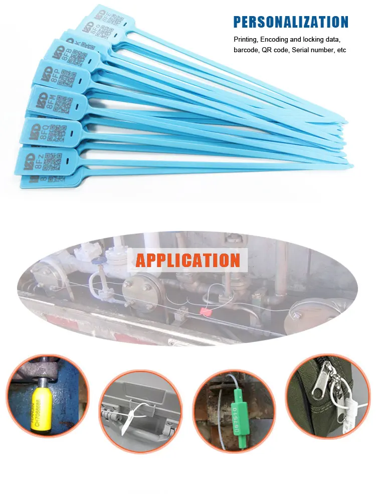 HF/UHF Barcode Printed String Seal RFID Rubber NFC Cable Tie Tag