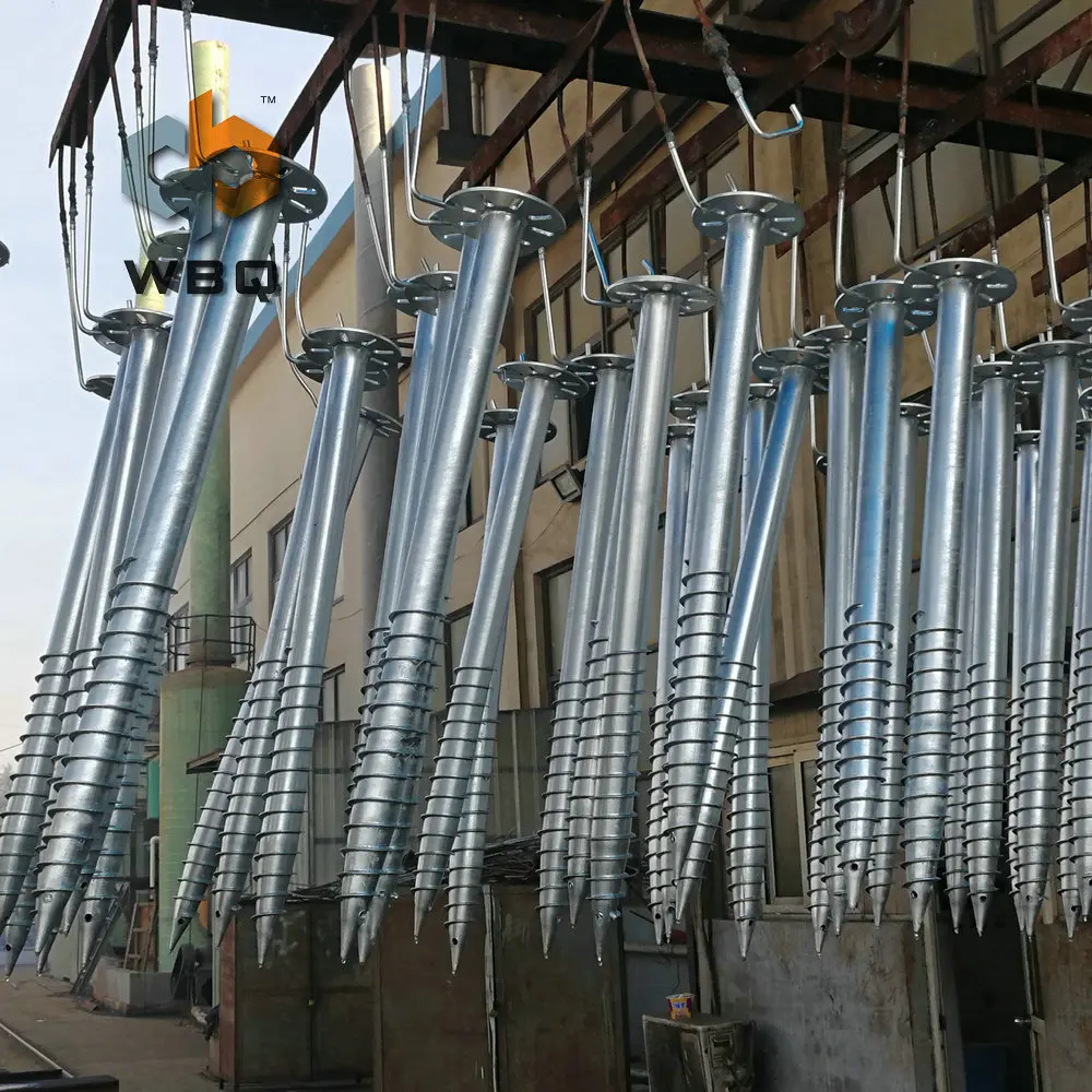 Q345/235 Ground Earth Screw Pile Post Anchor Pile For Traffic Sign ...