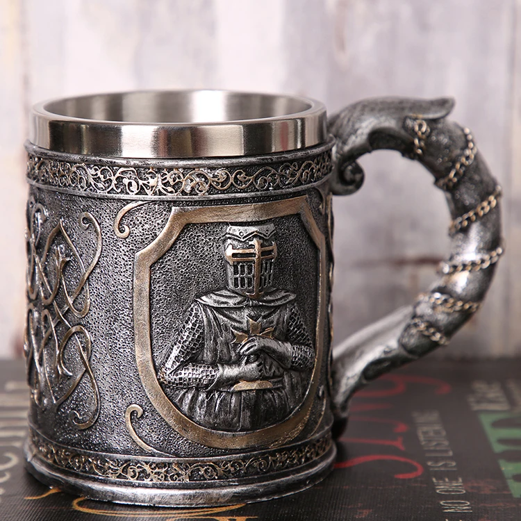 The Newest Stainless Steel Liner Drinking Mug Resin 3d Skeleton Cup Mug ...