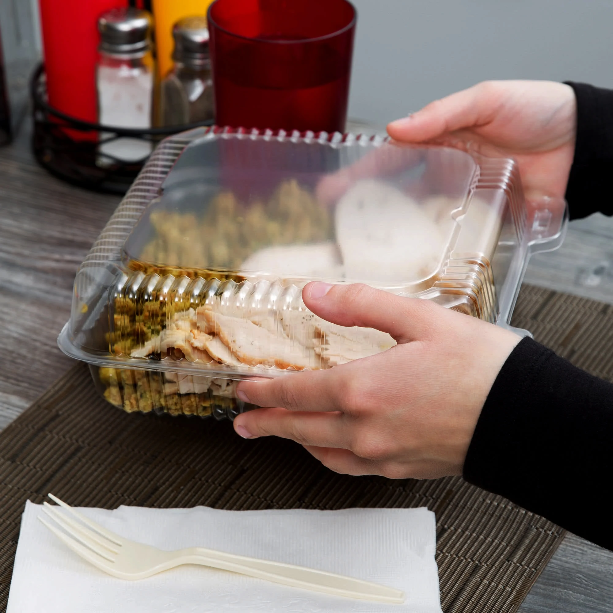 Triangle Plastic Sandwich Box - Eco-Friendly & Customizable