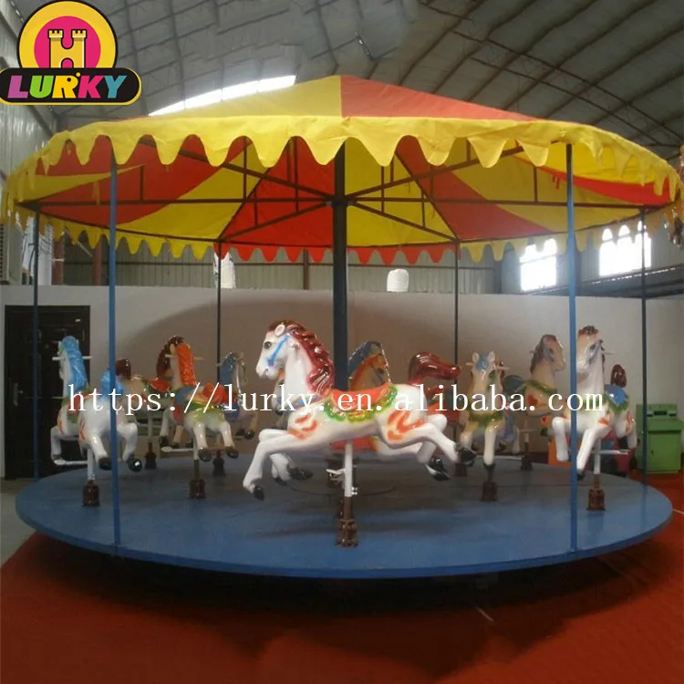 Amusement Ride Used Portable Kid's Carousel Ride Simple Merry Go Round ...