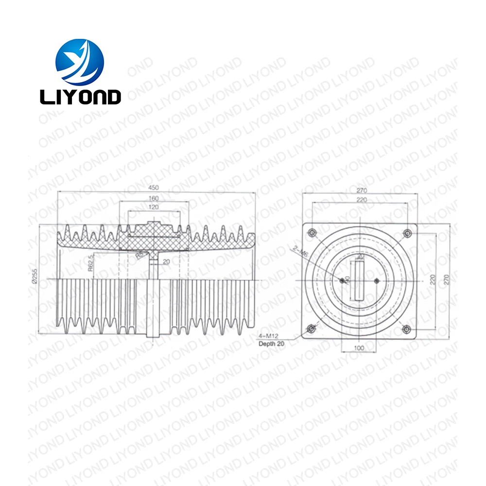 High Voltage Double-Shielded Busbar Insulated through Wall Bushing 35kv