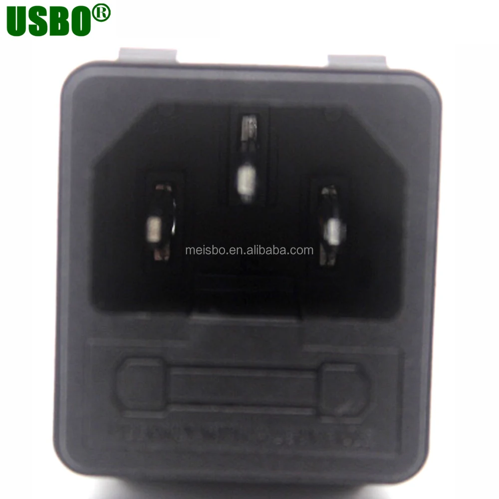 10a 250v Ac Power Entry Module Receptacle Fuse Iec Inlet 3 Inside Pin ...