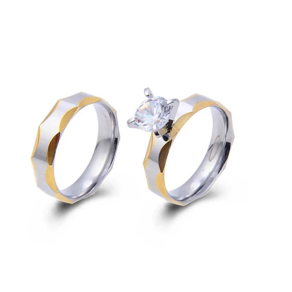 Stainless Steel Lover Wedding Couple Ring Design Married Engagement ...