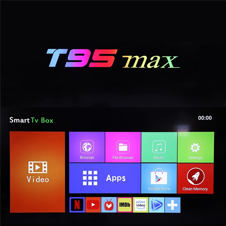 T95 Max 6K Android 9,0 Smart TV Box 4GB 32GB Quad Core 3D películas WIFI reproductor de medios ...