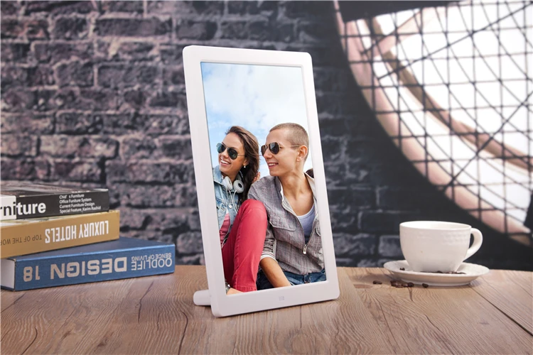 Cadre photo numérique ultra-fin 12 pouces, vertical, grand format ...
