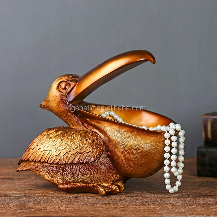 Custom Life Size Polyresin Animal Bird Pelican Candy Jewelry Box Resin ...