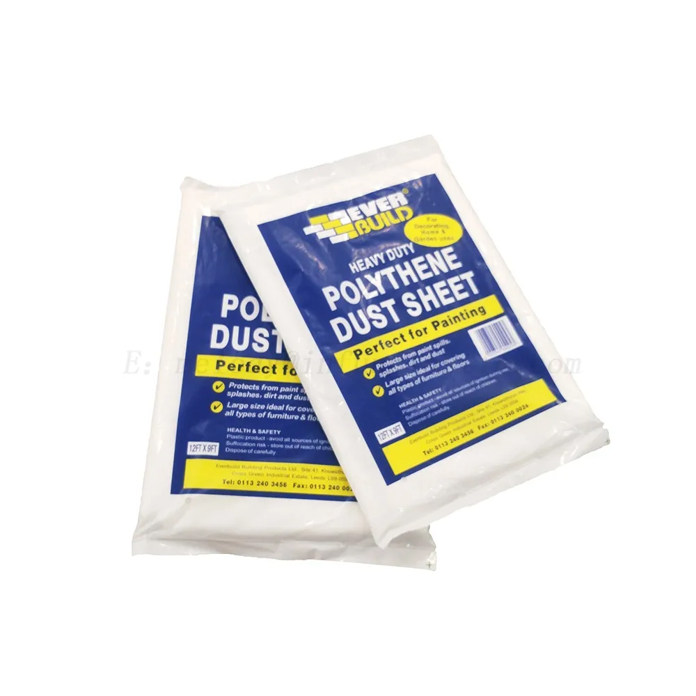 Waterproof Clear Polyethylene Dust Sheet Painting / Furniture Dust ...