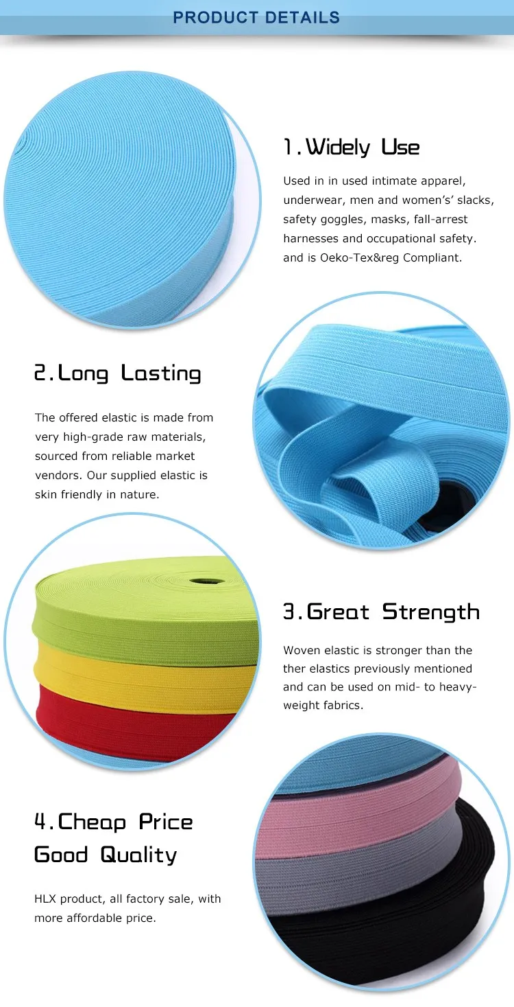 Wholesale High Elasticity 3 Inch Wide Polyester Anti Slip Elastic Band ...