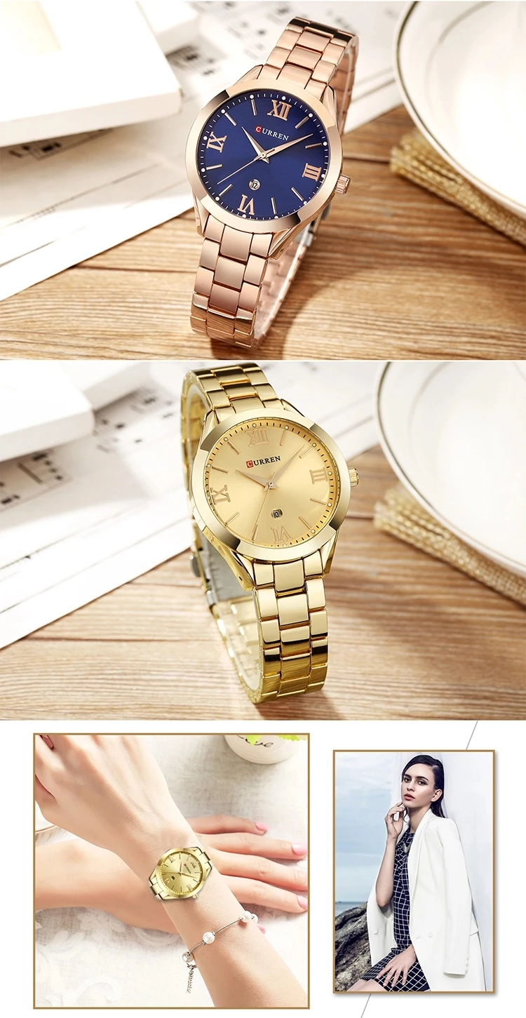 CURREN 9007 Rose Gold Watch - Luxury Women's Quartz Watch