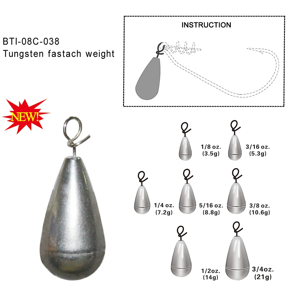 Tungsten Fishing Sinkers - Enhance Your Bass Fishing