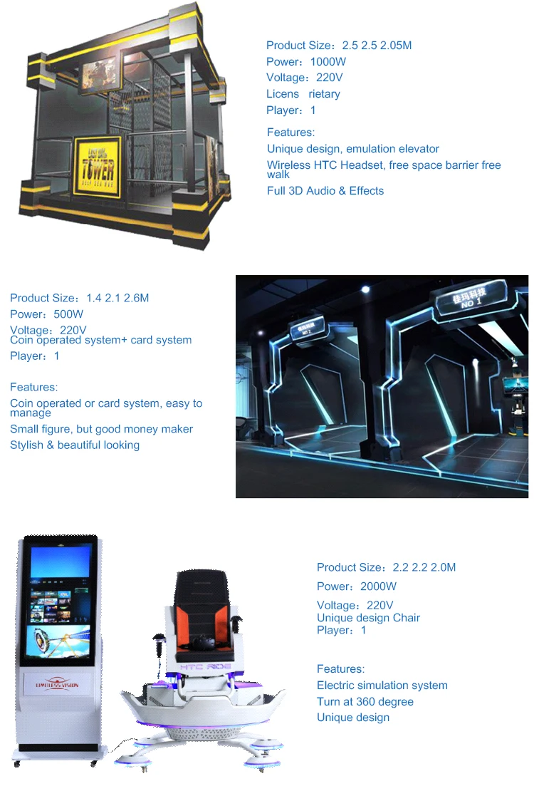 Custom Vr Venue Center Design Amusement Park 3d - 9d Products For Kids ...