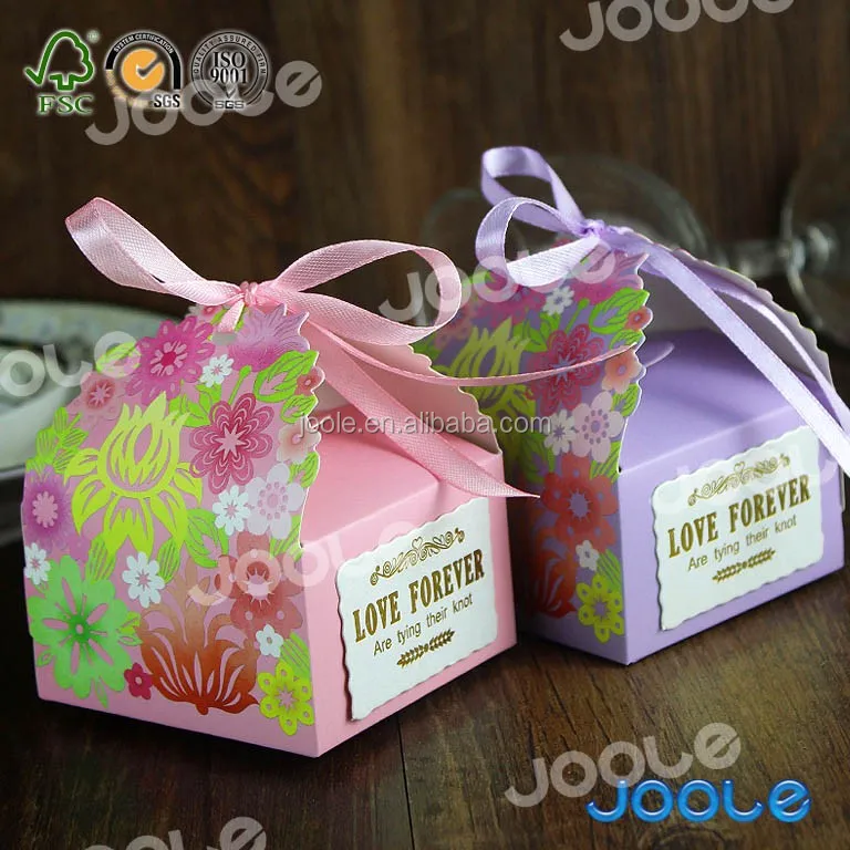 Lovely Small Candy Sweets Packaging Gift Boxes With Ribbon Decoration ...