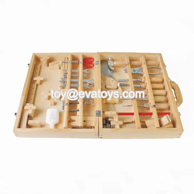 New Design Multi-functional Wooden Kids Play Tool Set With Box W03d046 ...