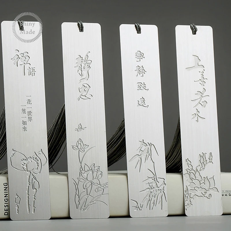 Shiny China Souvenir Etching Stainless Steel Bookmark Metal Laser Cut ...