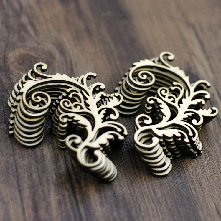 Wholesale Custom Laser Cutting Shapes Wood Vine Wooden Embellishment ...