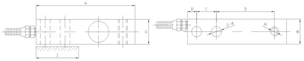 Calt Cantilever Single Point Shear Beam Force Sensor Load Cell Dyx-301 ...