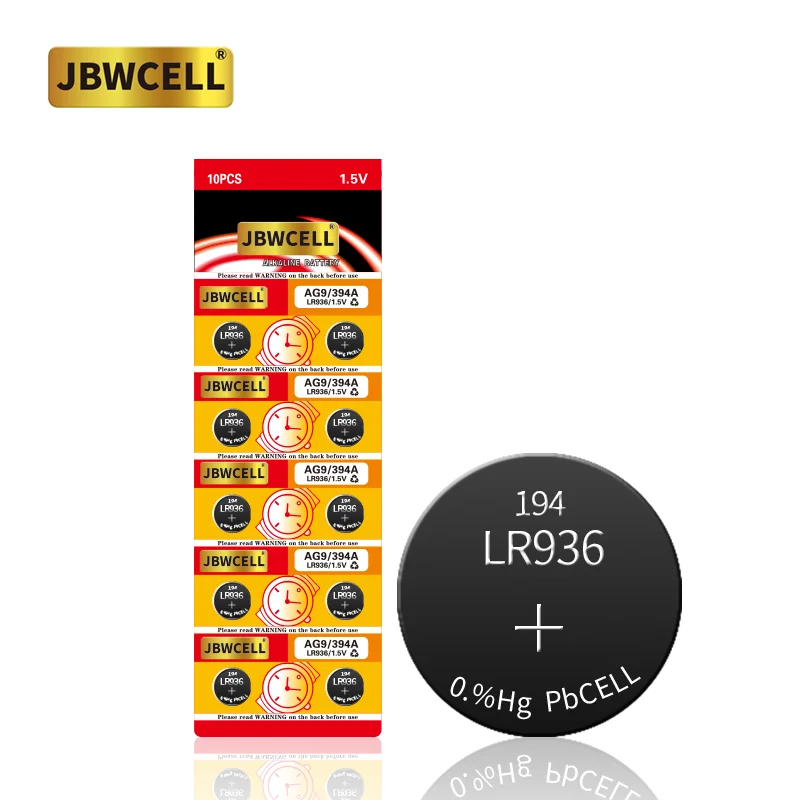 1.5v Lr936 Ag9 Zinc Manganese Button Cell Battery Lr45 - Buy Button ...