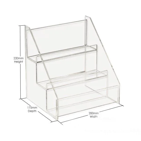 Clear Acrylic 3 Tier Cd Dvd Display Shelf Lucite Cd Display Stand - Buy ...
