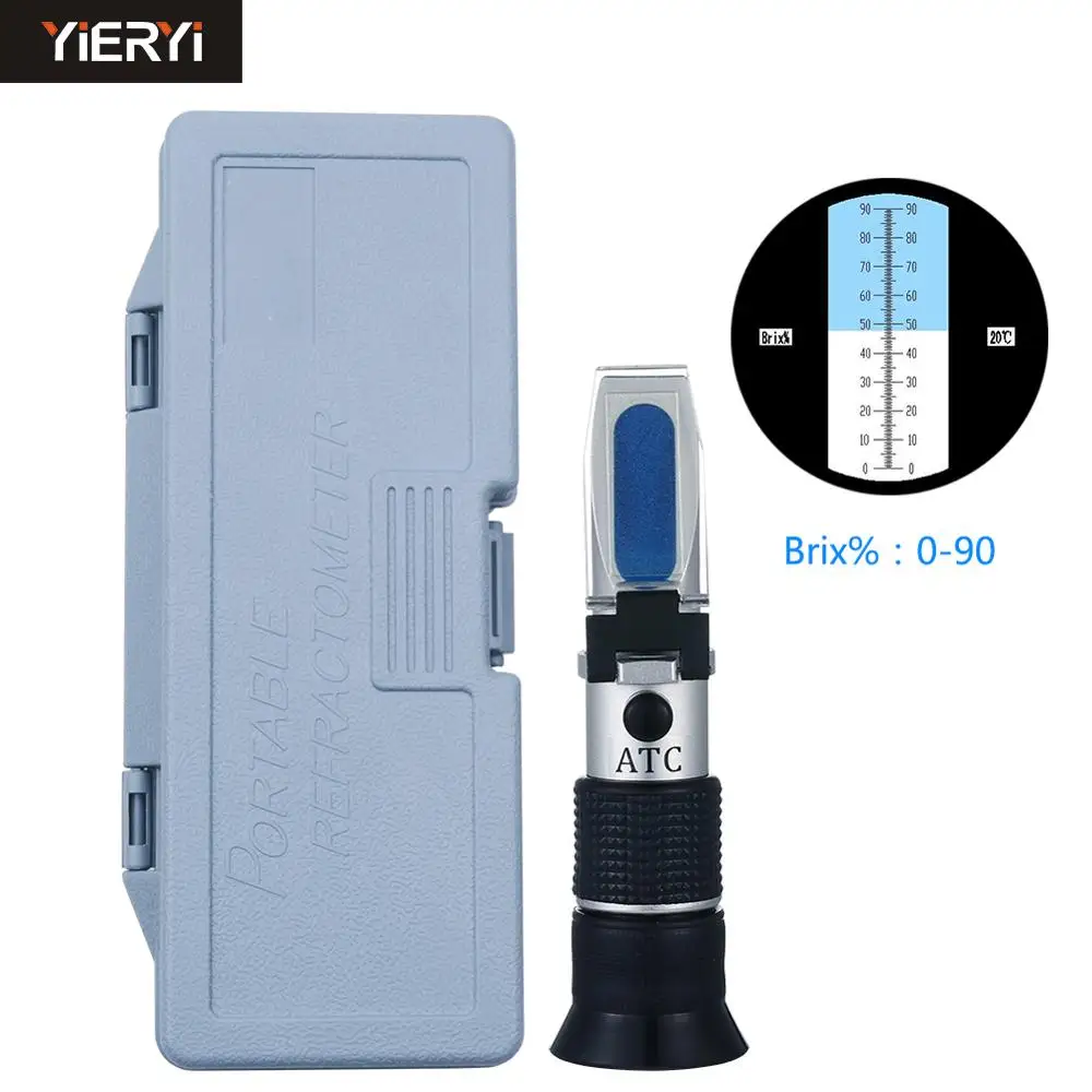 Refractometer Auto Handheld Brix Meter Refractometer 0-90% ...