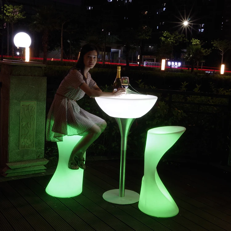 Illuminated Led Polyethylene Round Side Table - Buy Illuminated Led ...