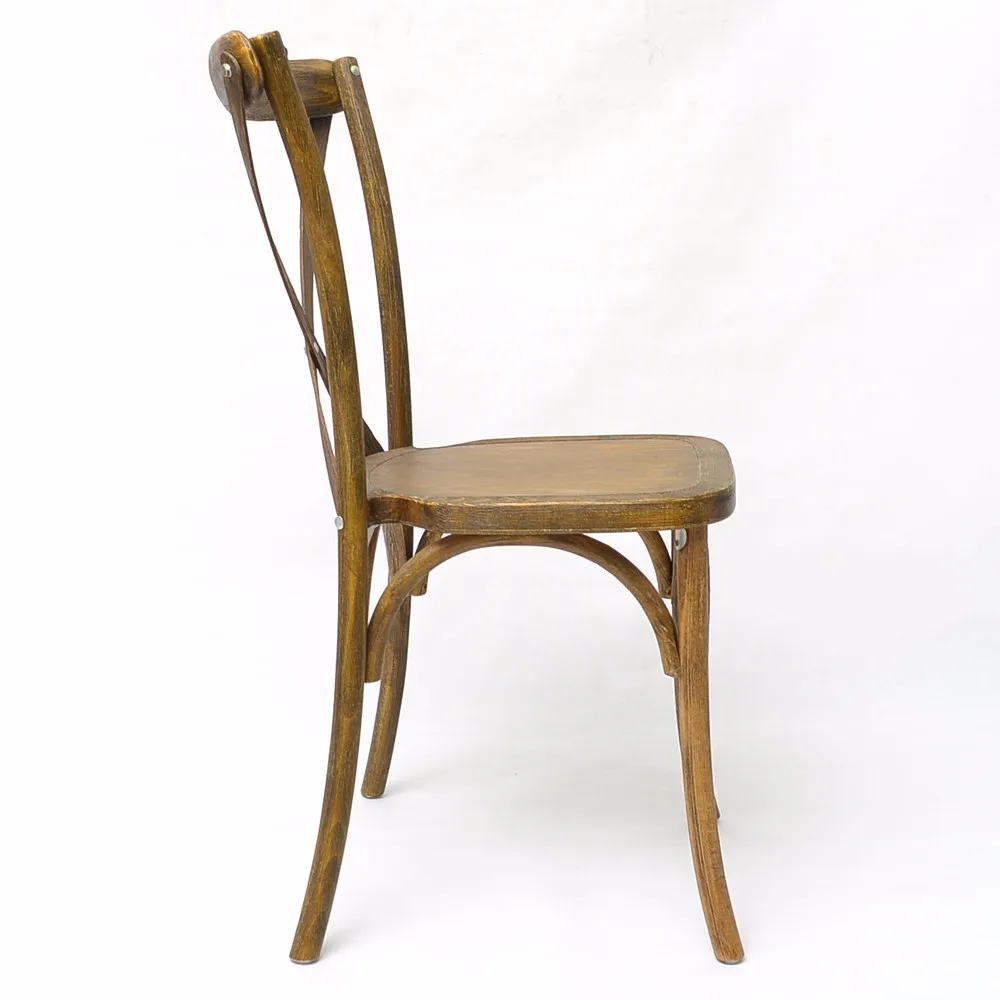 French Style Rustic Solid Wood Cross Back Chair - Buy Cross Back Chair ...