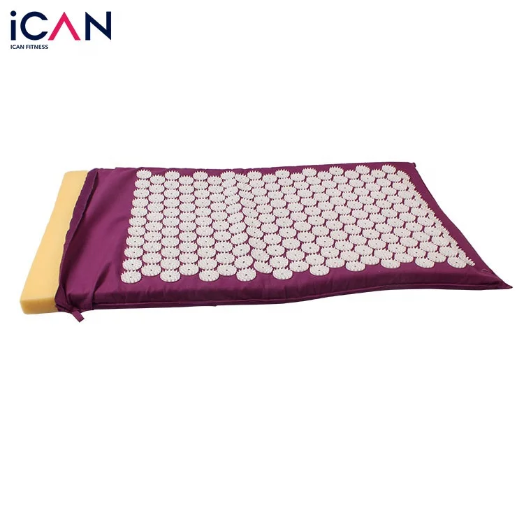Folding Eco-friendly Massage Spike Acupressure Foot Mat And Pillow Set ...