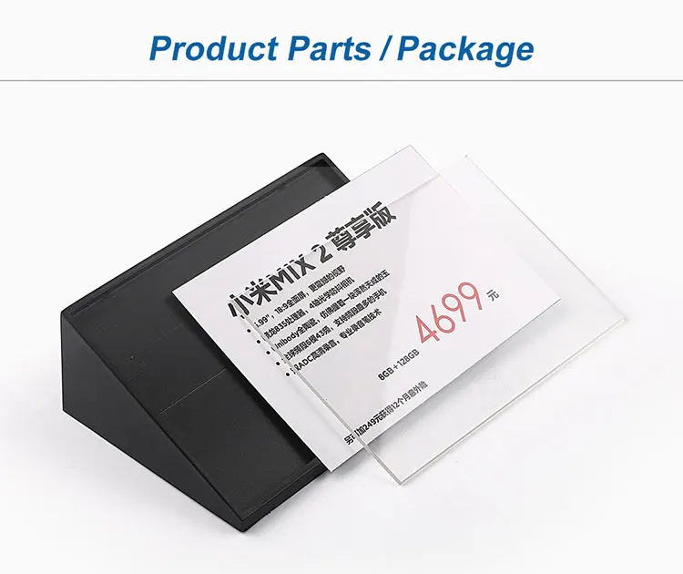 70*50mm Product Display Stands Table Top Price Tag Sign Holder For ...
