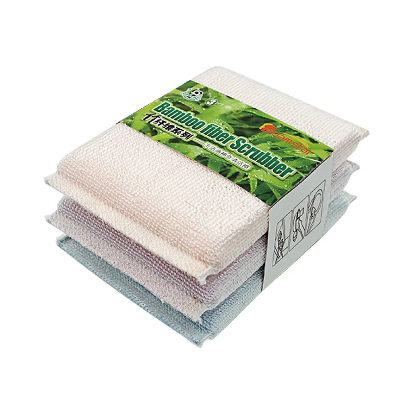 Natural Bamboo Fiber Cleaning Kitchen Sponge Scrubber| Alibaba.com