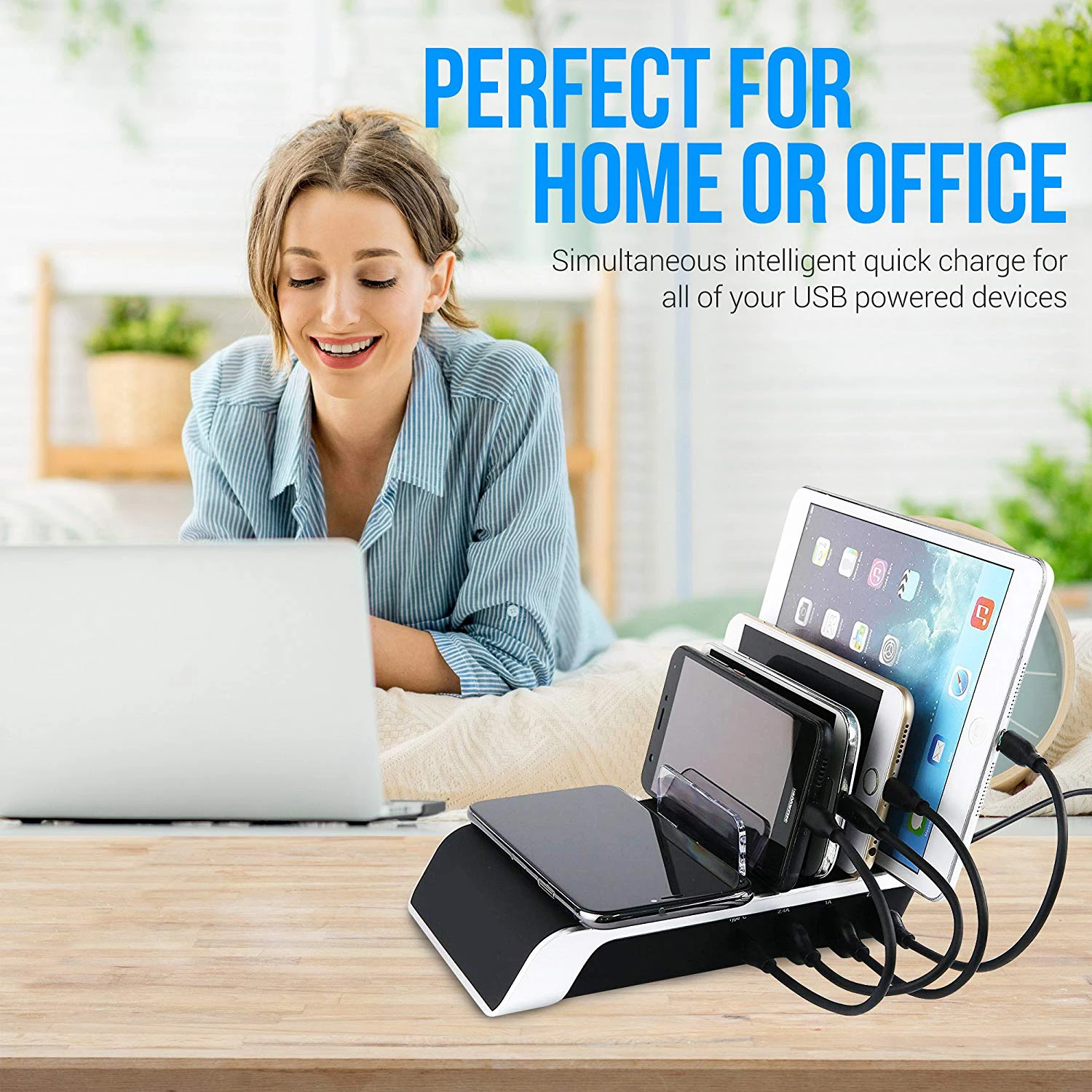 Multi Charging Station for Cell Phones and Tablets USB Charging Station ...