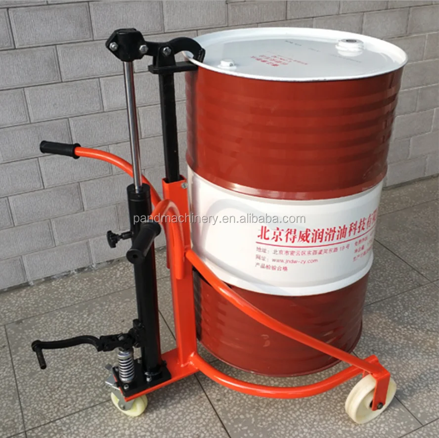 350kg Loading Pedal Type Round Oil Barrel Forklift Hydraulic Trolley ...