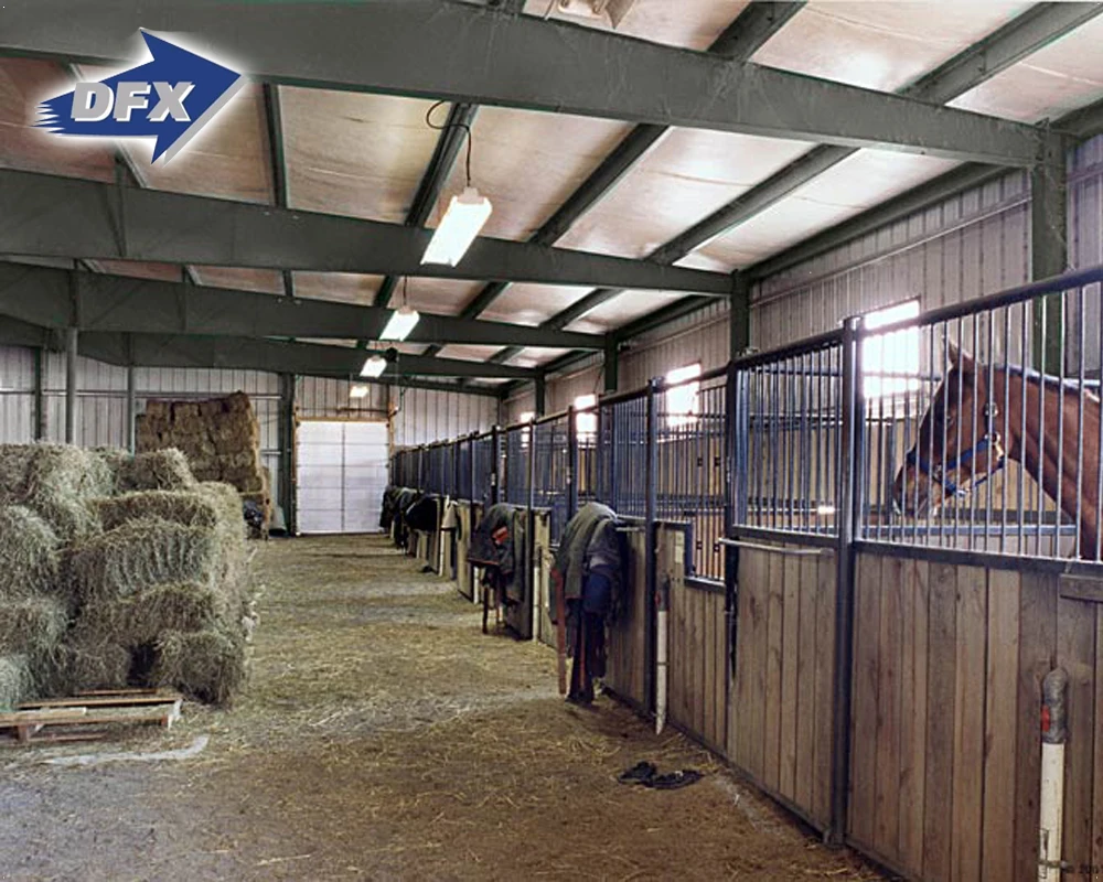 Pre Engineered Design Prefabricated Light Steel Horse Stables - Buy ...