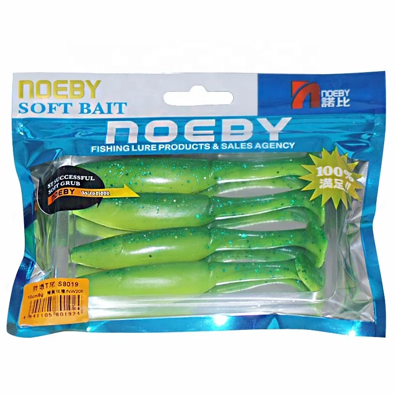 Custom Printed Transparent Plastic Soft Fishing Lure Bags