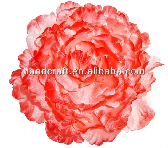 Artificial Shimmery Silk Hair Flower Clips With Five Rhinestone Center ...