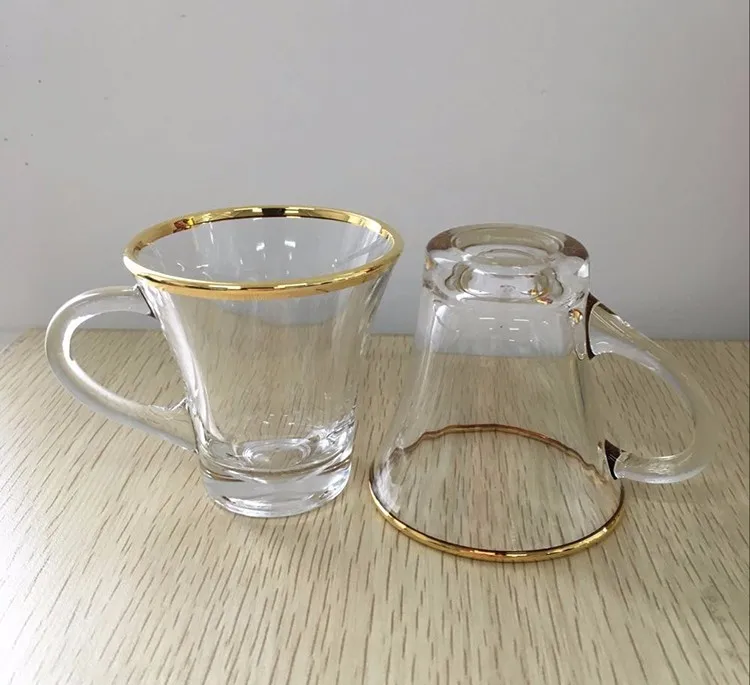 Shot Glass With Gold Rim Tea Cup Glassware - Buy Gold Rim Tea Cup,Shot ...