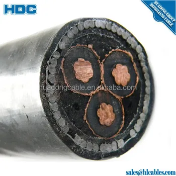 6/10kv Multicore Cable Copper Conductor Xlpe Pvc Steel Wire Armored Swa ...