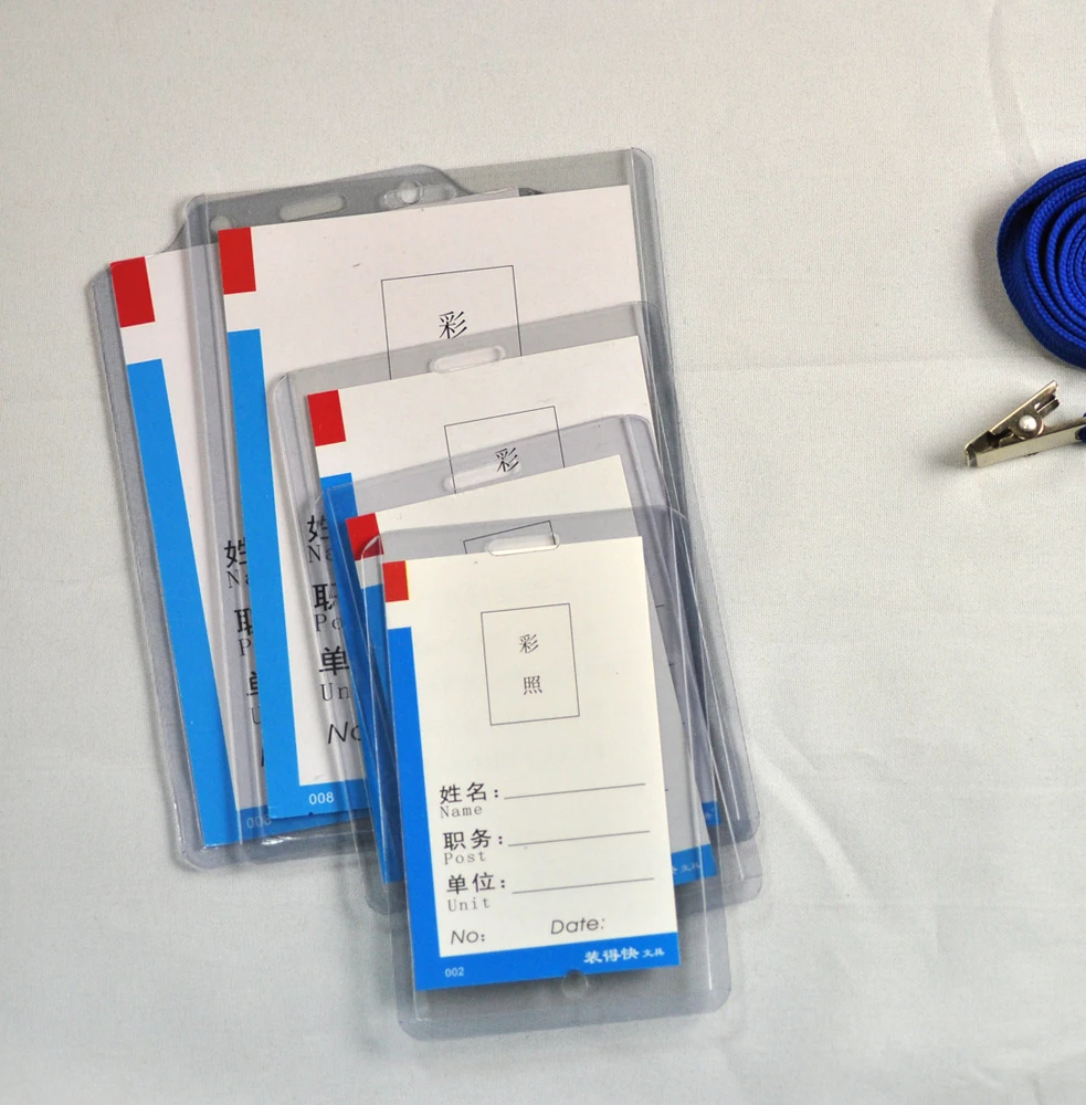 Transparent PVC ID Card Case Holder - Perfect for Presentations