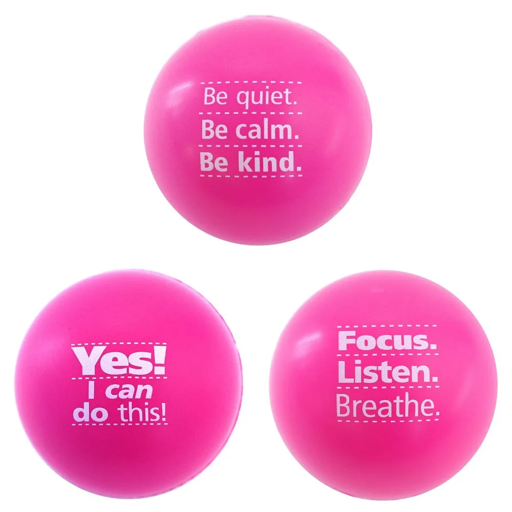 Motivational Stress Ball Assortment - 3 Pack for Kids & Adults