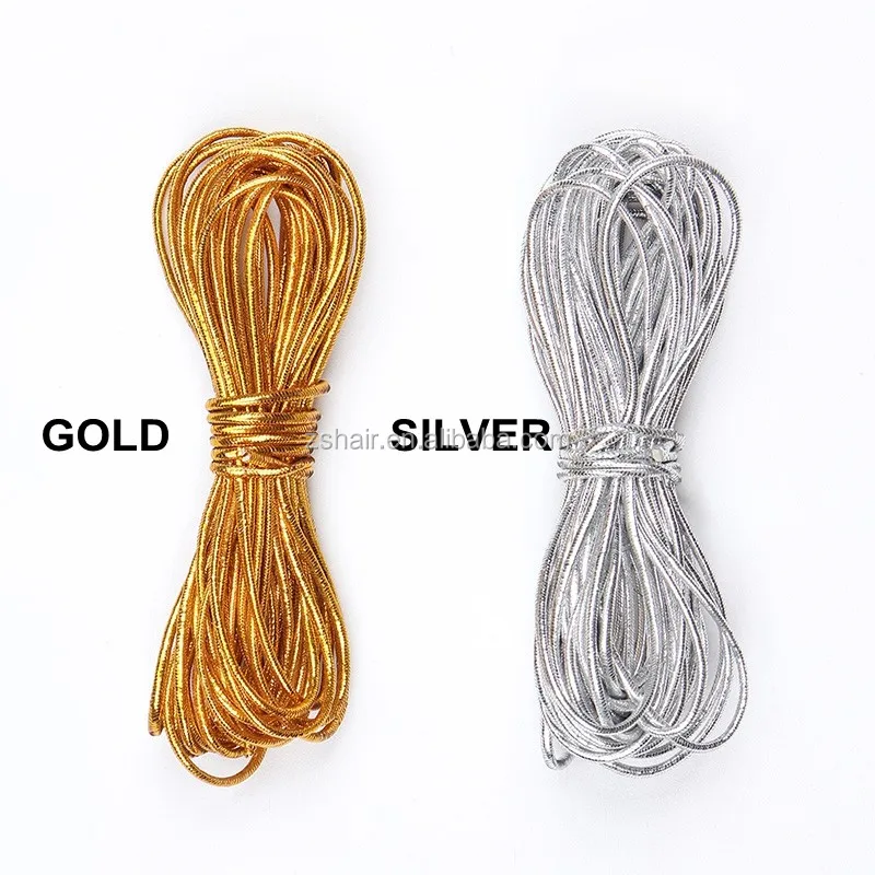 Zoesoul 5m/pc 1mm Gold String Metallic Cord Jewelry Thread Hair ...