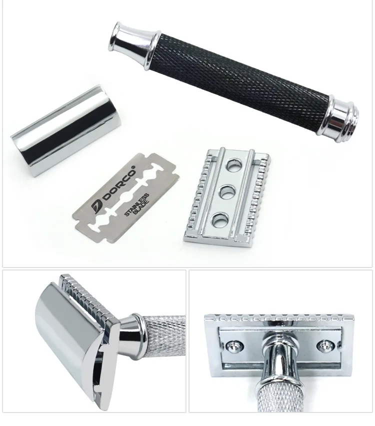 Jdk Men Manual Safety Shaving Razor Classic Double Edge With 10pcs ...