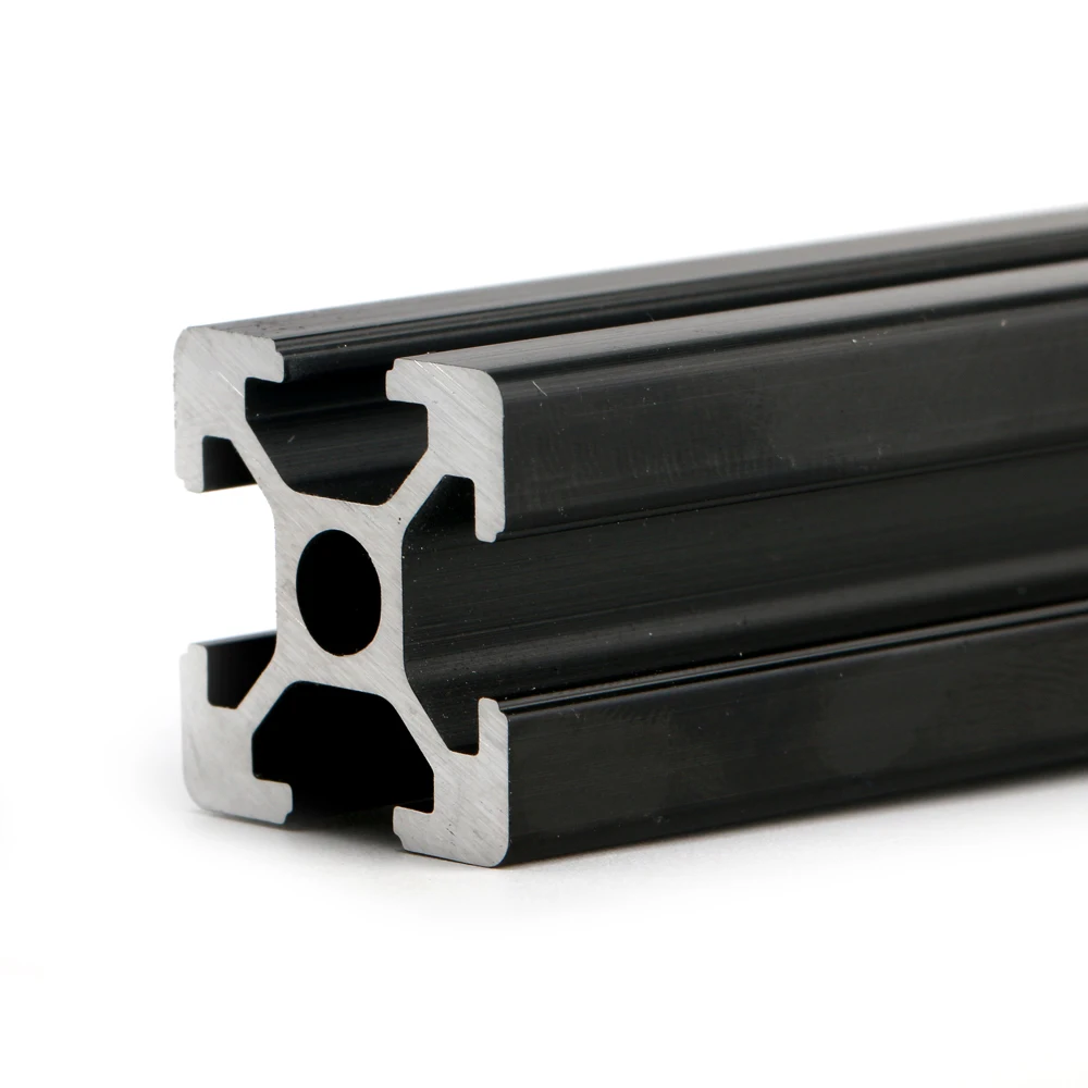 Black Aluminum Extrusion X Type Extruded Industrial Aluminum Profile ...