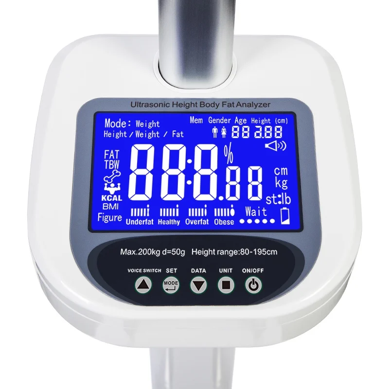 Ultrasonic Height Body Fat Analyzer Scale - Buy Digital Weighing Scales ...