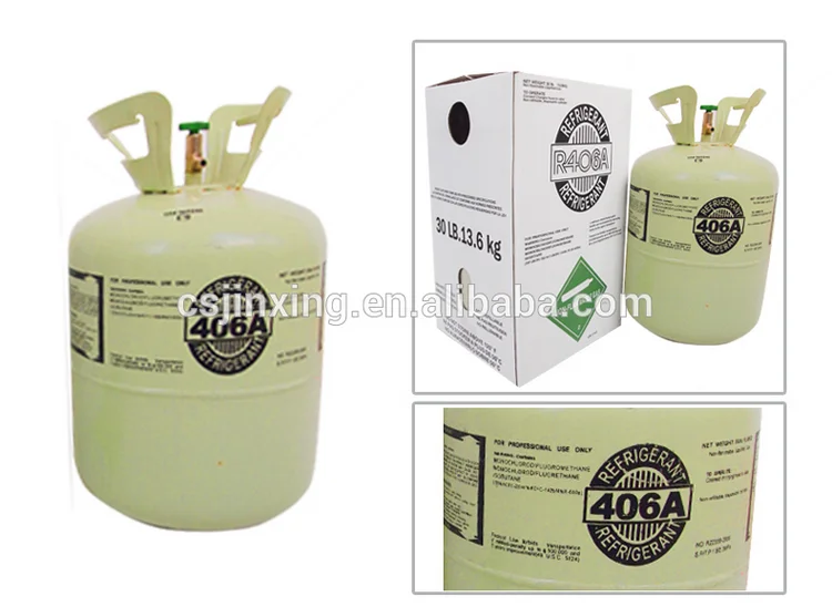 High Quality Refrigerant Gas R406a Vial 13.6kg/30lbs Cyclinder Packing ...