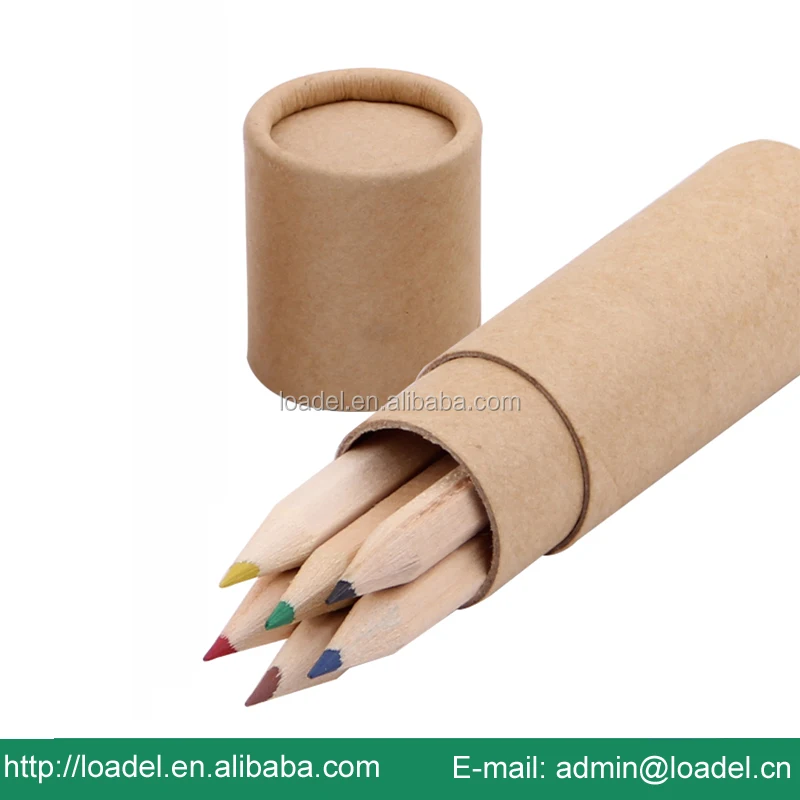 6pcs Colored Pencils Logo Custom Promotional Natural Color Pencil Set ...