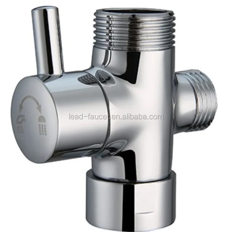 G1/2" Bathroom Angle Valve For Solid Brass 3-way Shower Arm Diverter ...