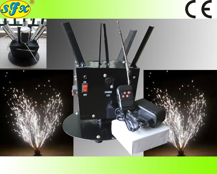 Remote Control Rotating Indoor Pyrotechnic Stage Fountain Machine ...