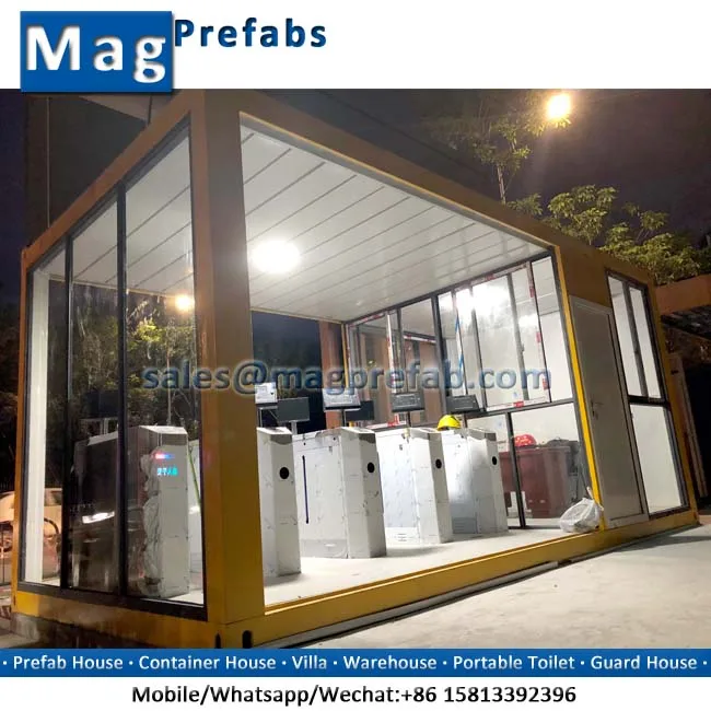 20ft Container Guard House Gate Entrance Pavilion With Access Control ...