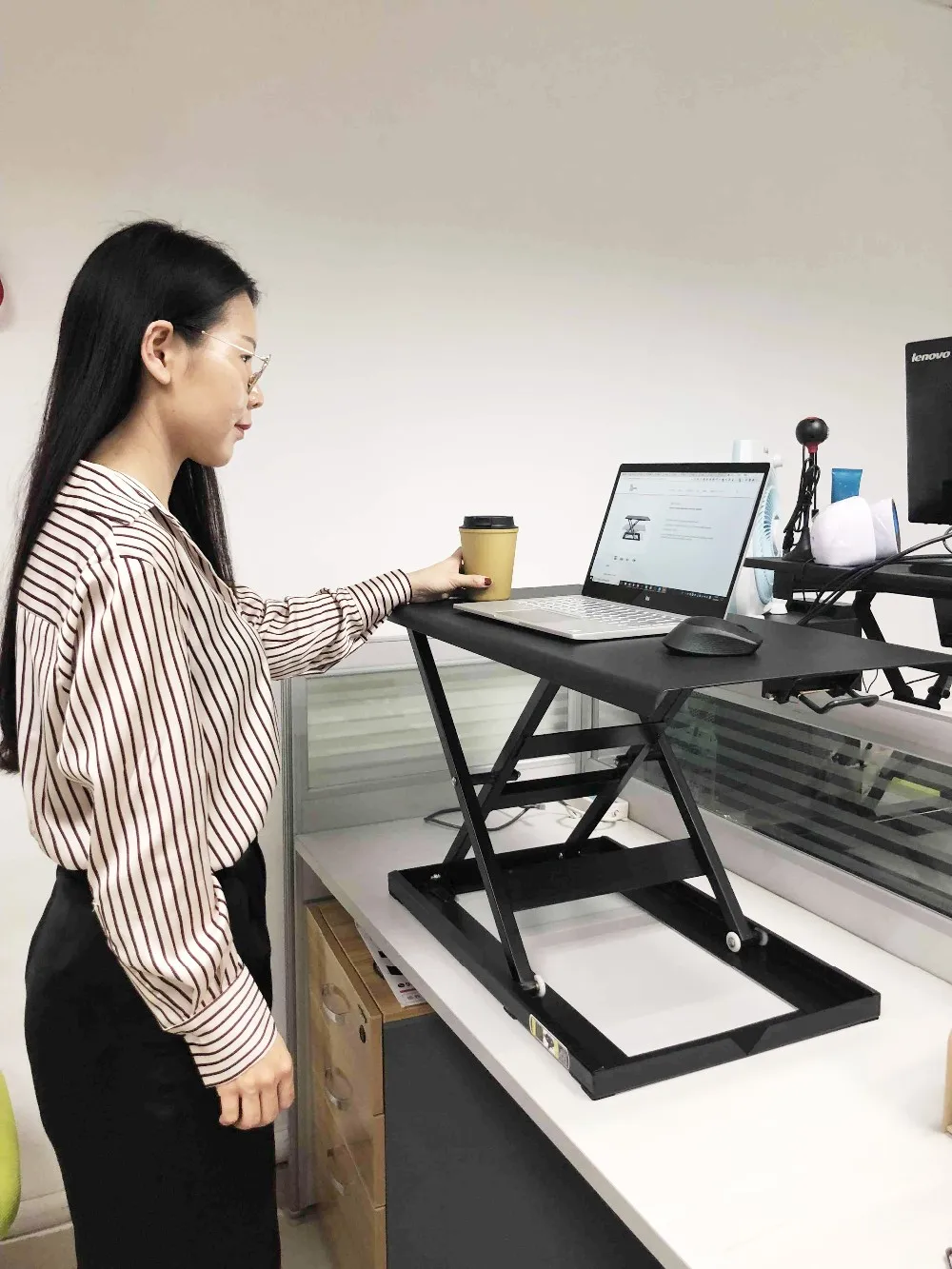 Starsdove Metal Table Top Air Lift Assisted Sit Stand Pneumatic Lift ...