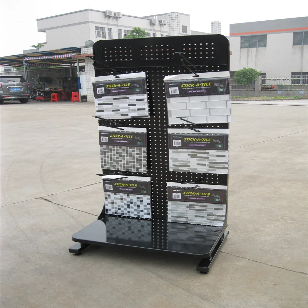 Panel Board Tile Display Stand Black Color Metal with Hook Hanging ...